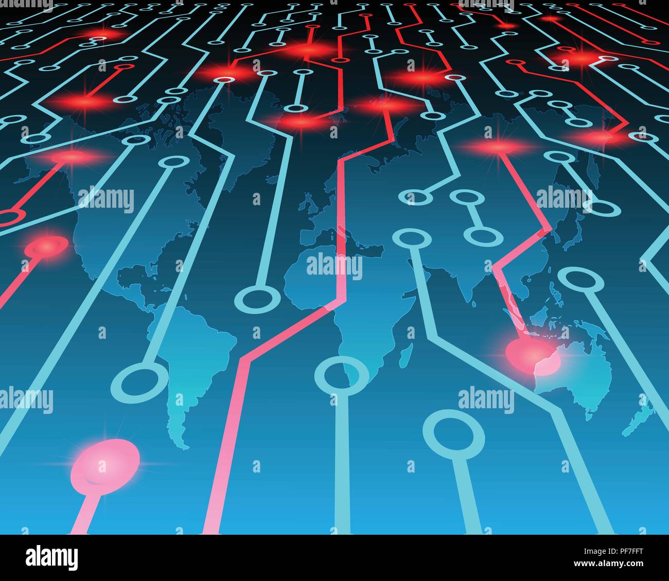 Cyber security global attack map hi-res stock photography and images ...