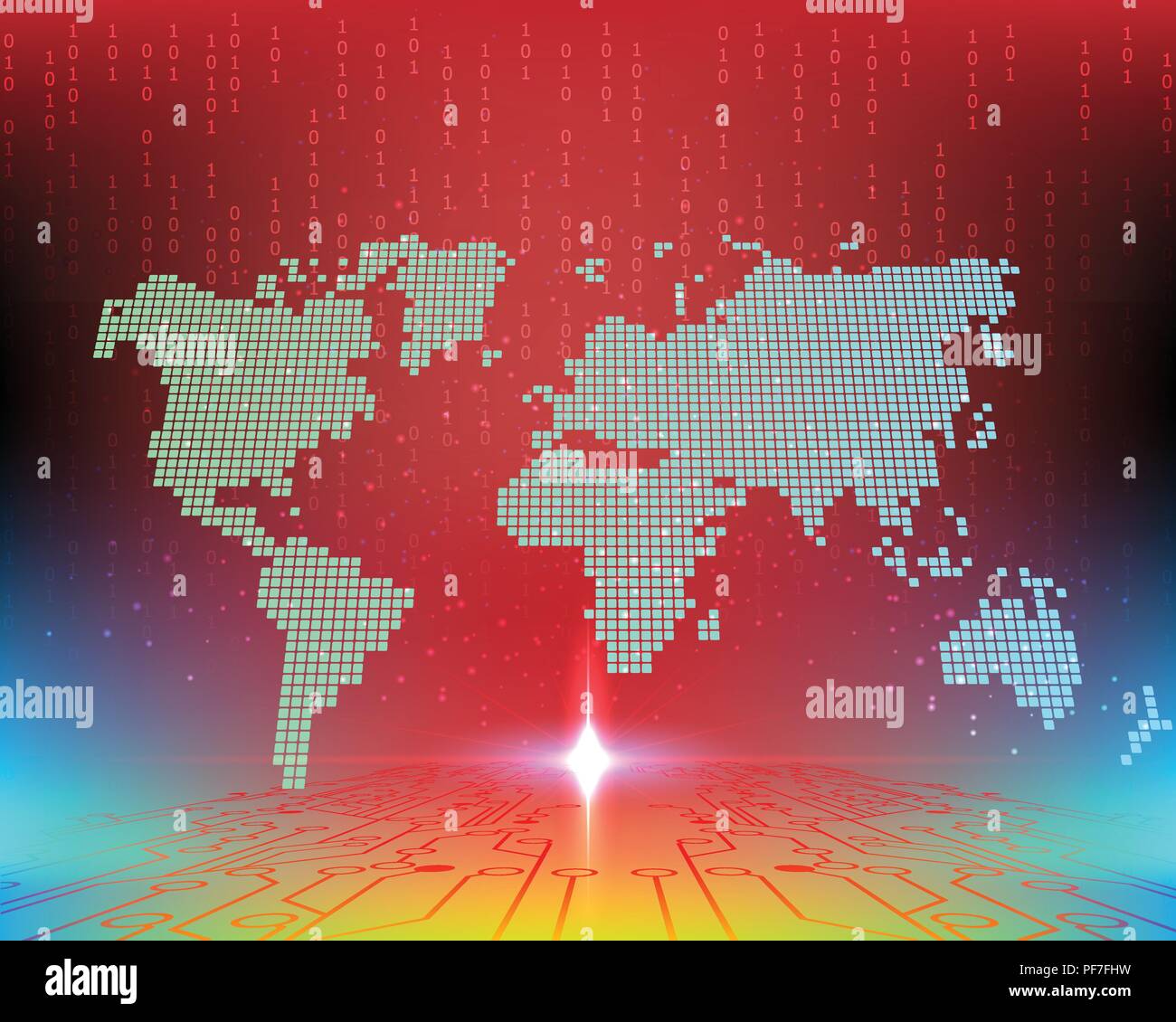 Cyber attack map Stock Vector Images - Alamy