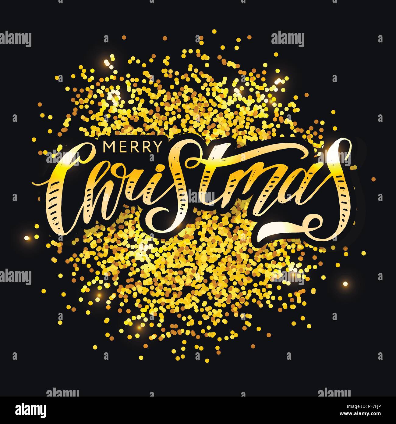 Christmas lettering Calligraphy Brush Text Holiday Vector illustration ...