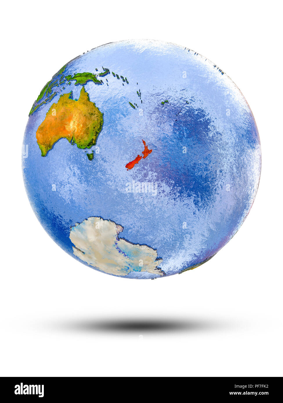 New zealand on the world map Cut Out Stock Images & Pictures - Alamy