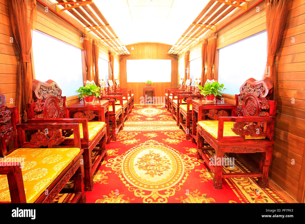 Chairs in the conference room, Chinese furniture Stock Photo - Alamy