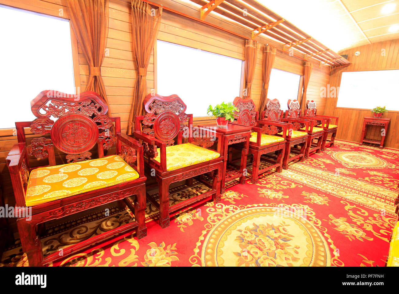 Chairs in the conference room, Chinese furniture Stock Photo - Alamy