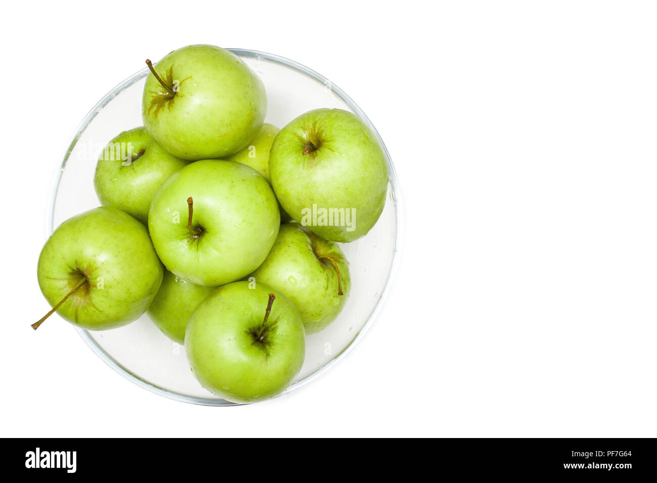 diet, healthy eating, food and weigh loss concept. Glassware with green ...