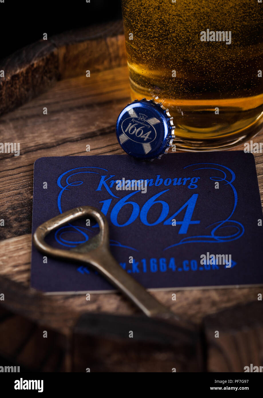 Kronenbourg beer mat hi-res stock photography and images - Alamy
