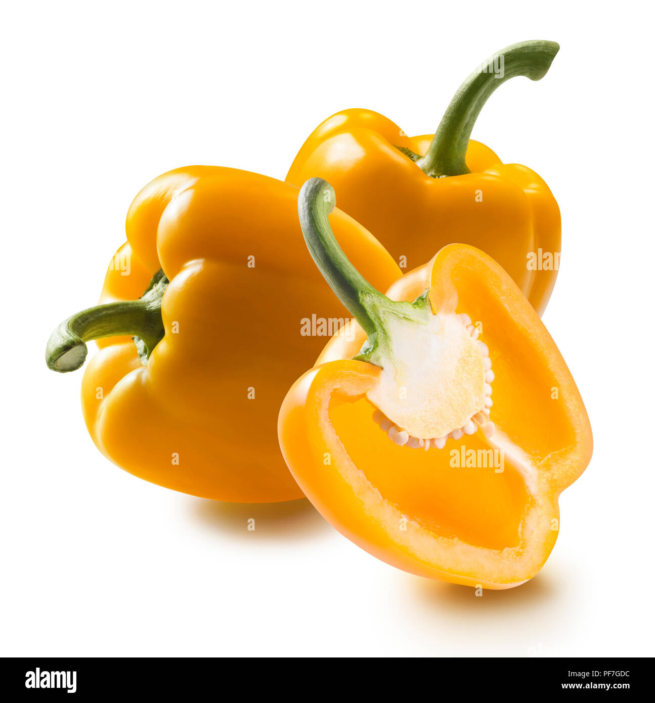 Yellow pepper with seeds hi-res stock photography and images - Alamy