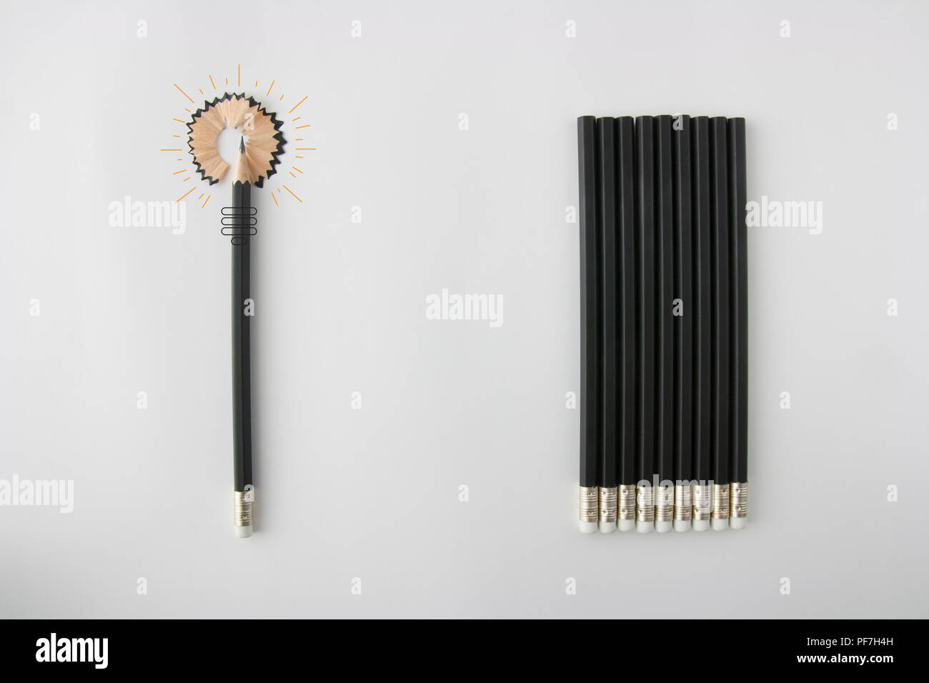 Individuality symbol and independent thinker concept and new leadership ...