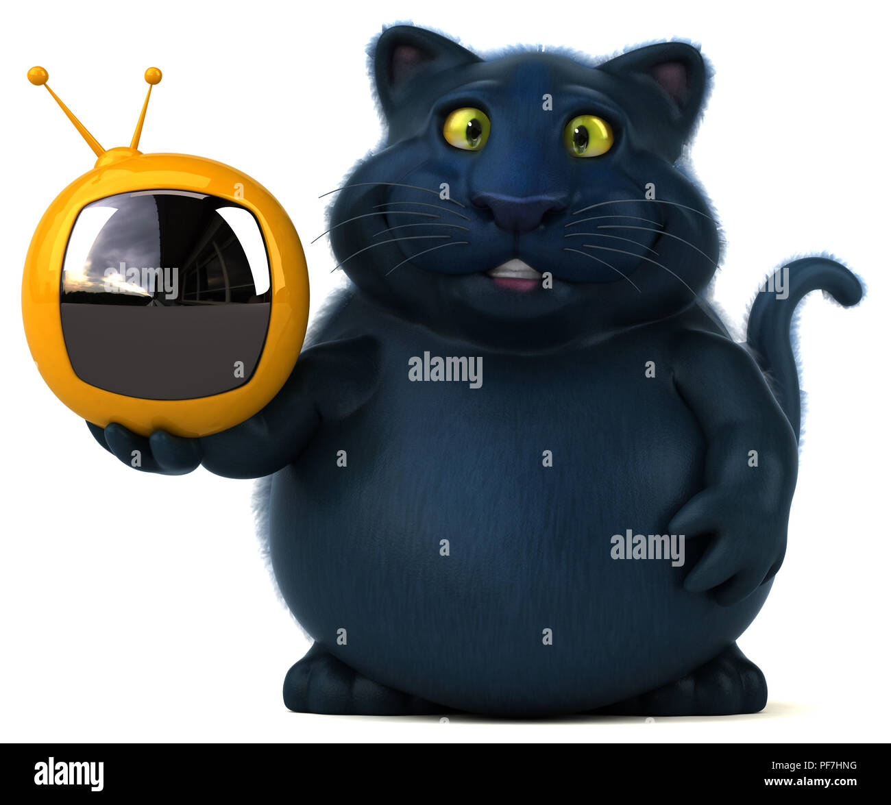 Fun cat - 3D Illustration Stock Photo - Alamy