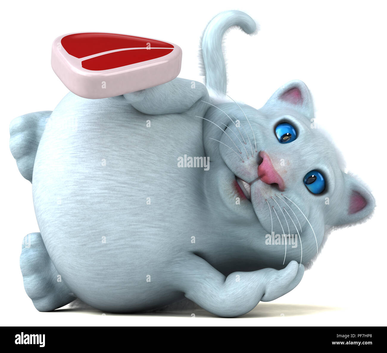 Fun cat - 3D Illustration Stock Photo - Alamy