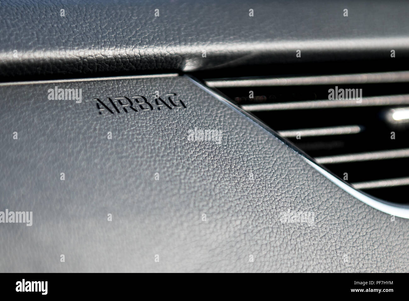 built-in airbag in the new car Stock Photo - Alamy