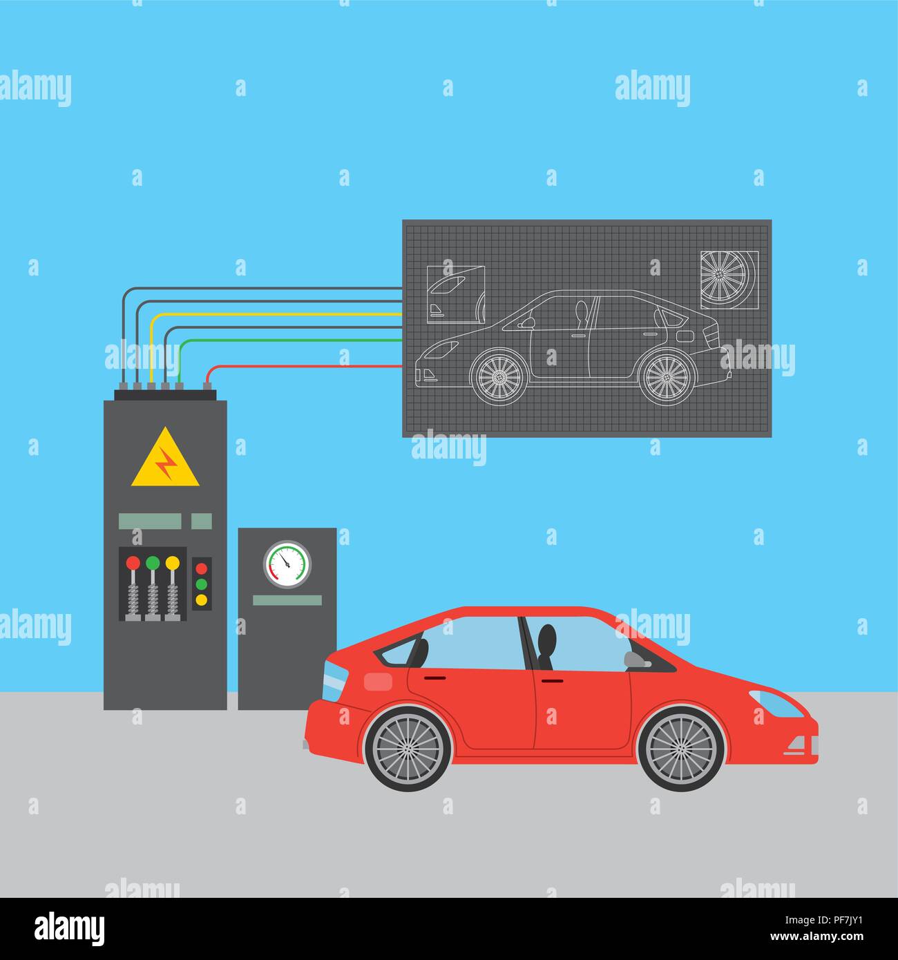 Car industry digital manufacturing Stock Vector Images - Alamy
