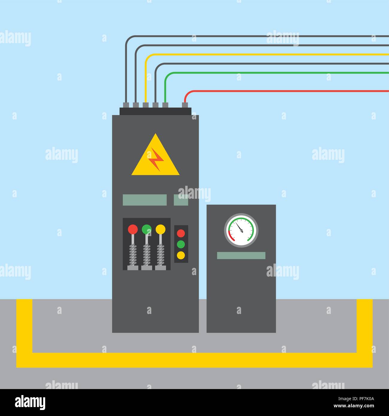Hydraulic control valve Stock Vector Images - Alamy