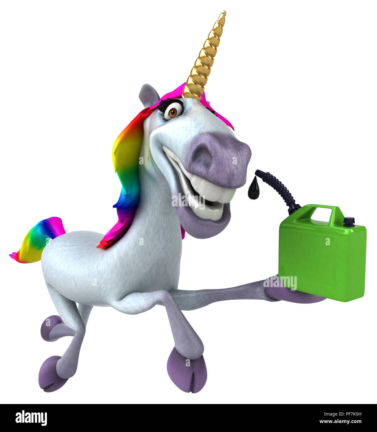 Fun unicorn - 3D Illustration Stock Photo - Alamy
