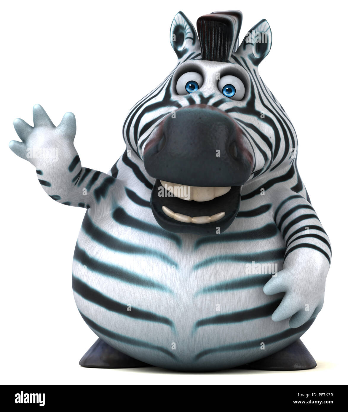 Fun zebra - 3D Illustration Stock Photo - Alamy