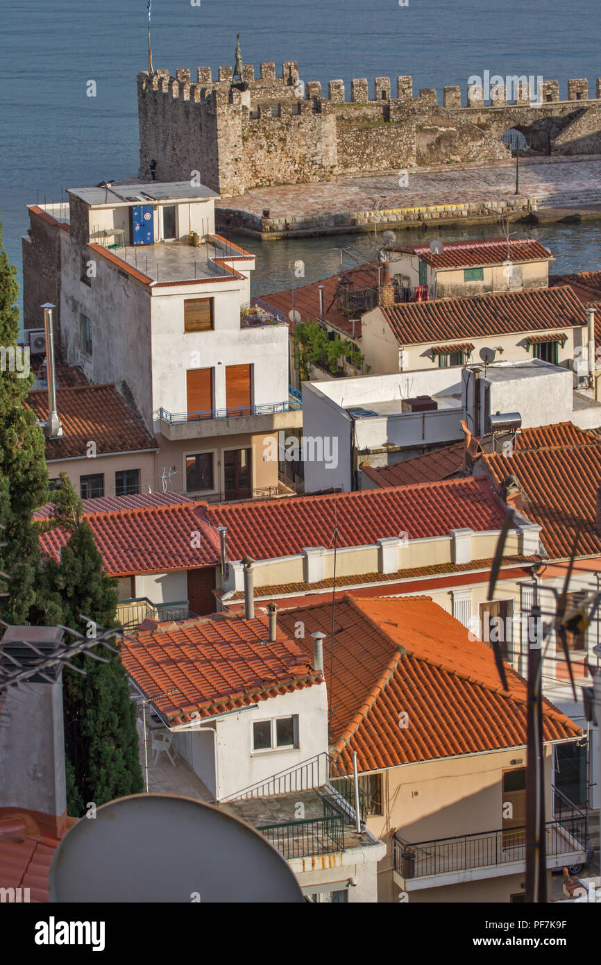 NAFPAKTOS, GREECE - MAY 28, 2015: Amazing Panoramic view of Nafpaktos ...