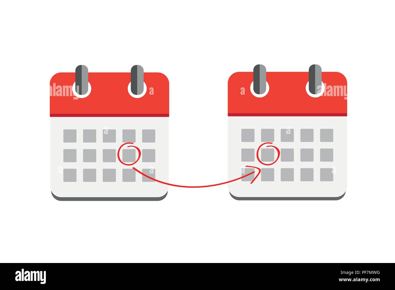 red calendar time shifting icon business vector illustration EPS10 ...