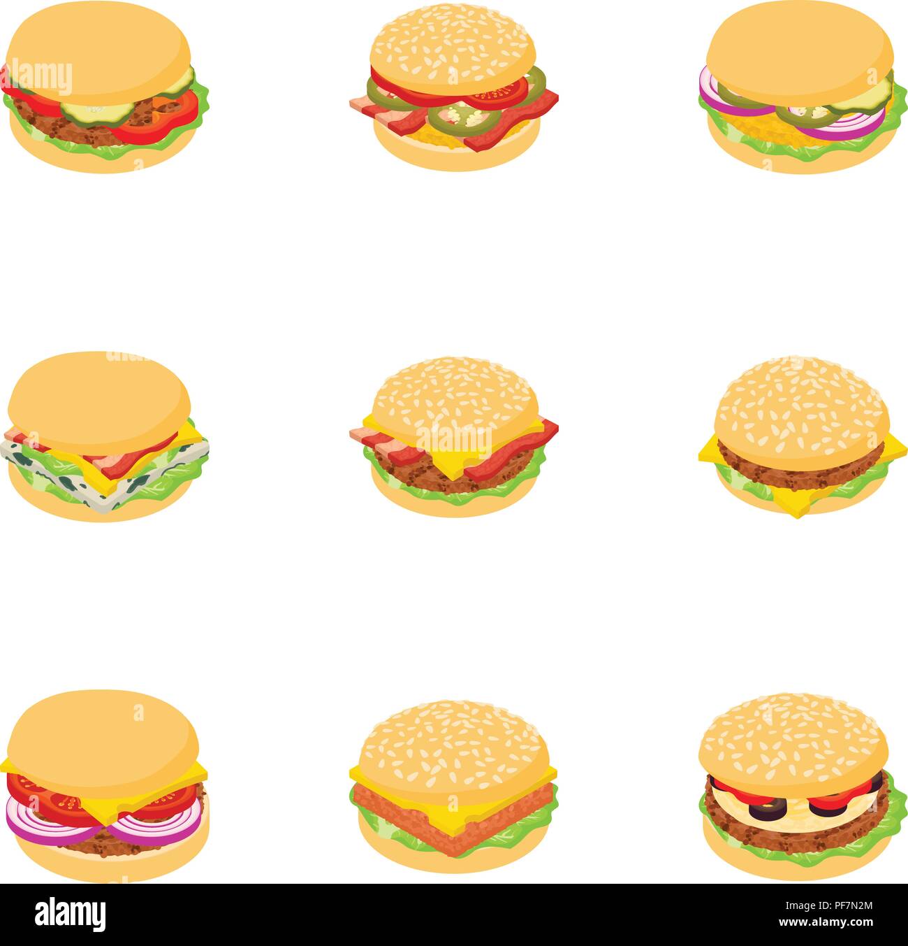 Butcher shop icons set, isometric style Stock Vector Image & Art - Alamy