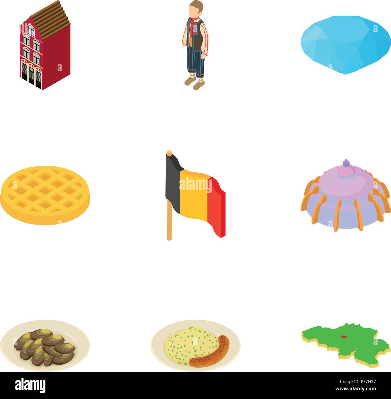 German yard icons set, isometric style Stock Vector Image & Art - Alamy