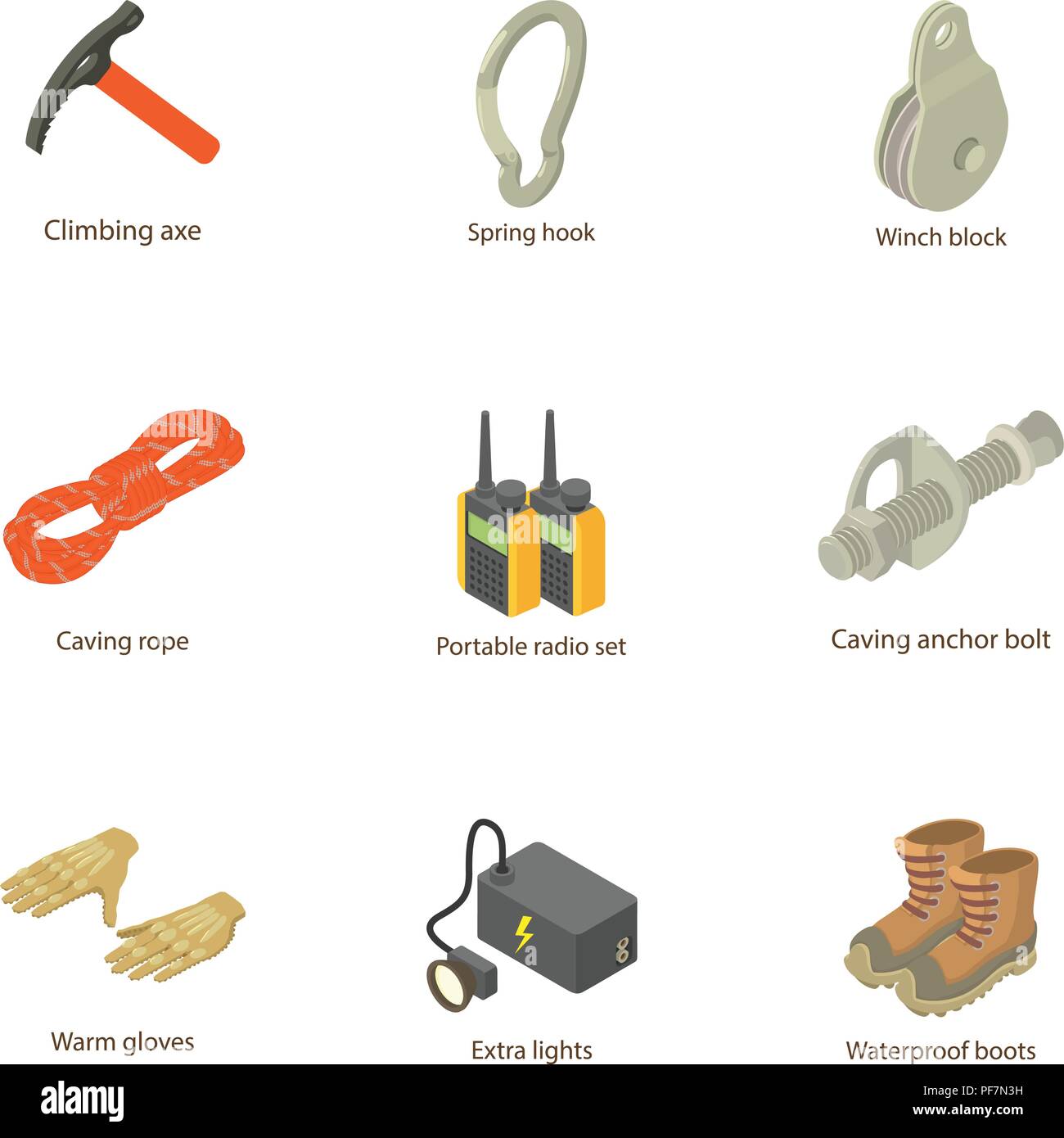 Measure instrumental icons set, isometric style Stock Vector Image ...