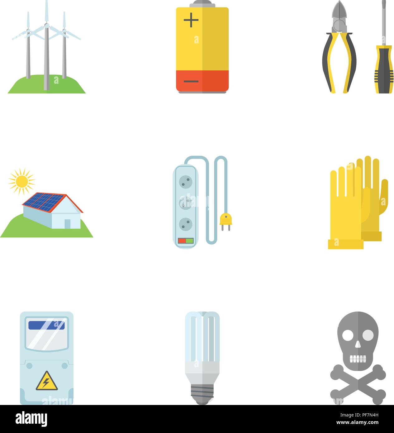 Electrical work icons set, flat style Stock Vector Image & Art - Alamy Electrical work icons set, flat style Stock Vector Image & Art - Alamy