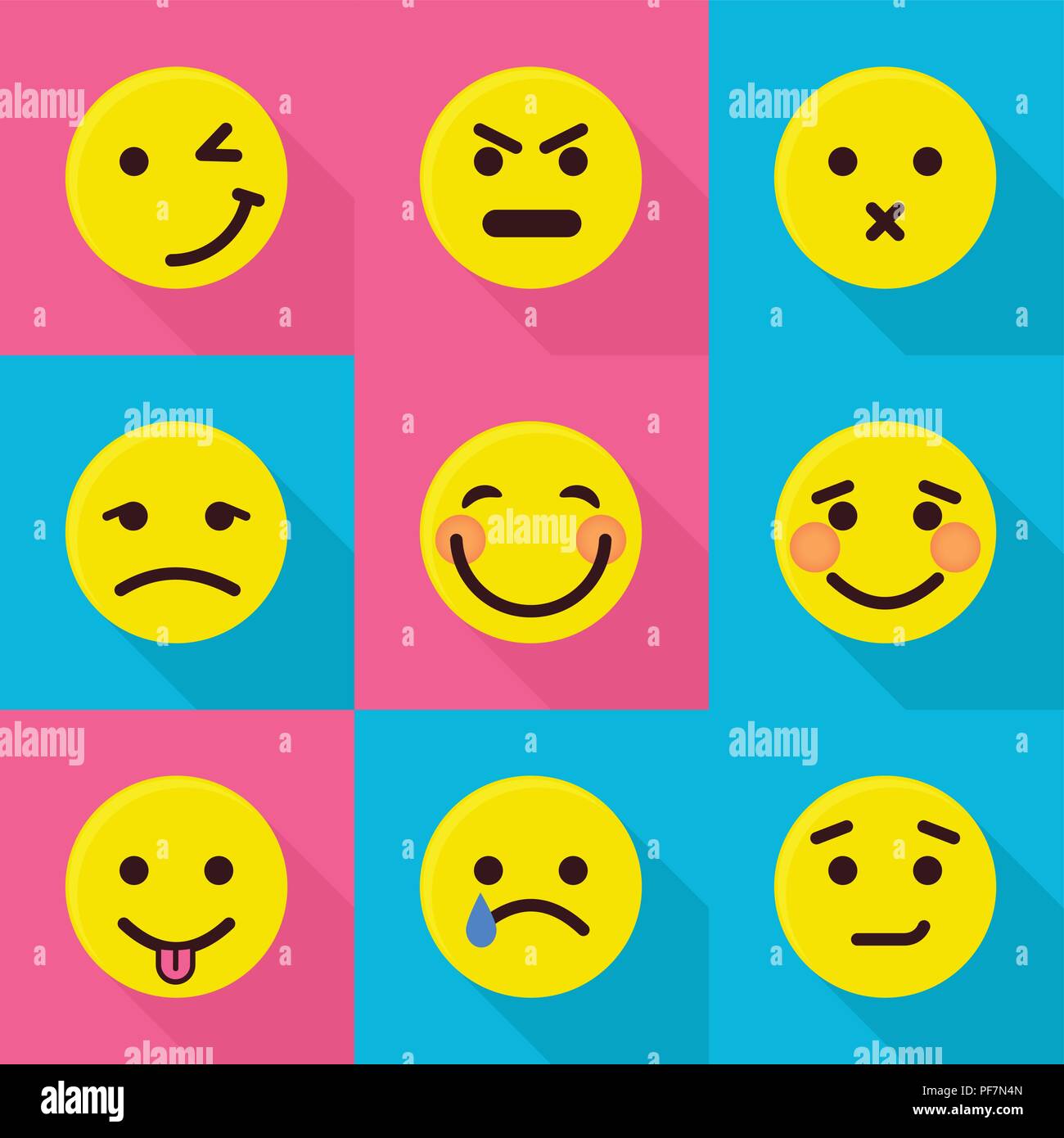 Mood change icons set, flat style Stock Vector Image & Art - Alamy