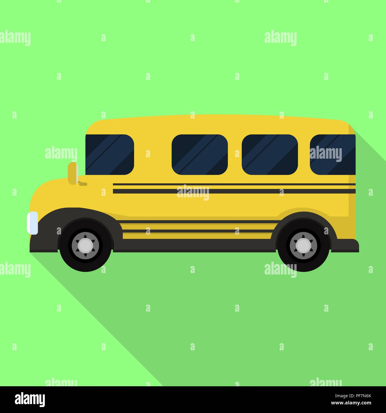 American kid school bus icon, flat style Stock Vector Image & Art - Alamy