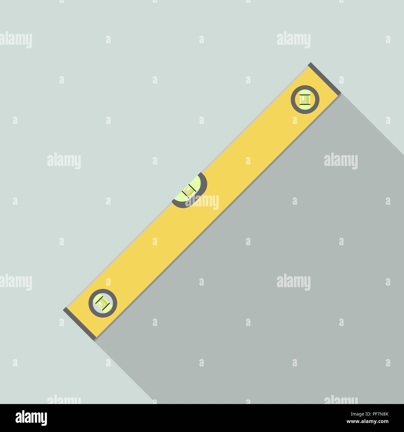 Yellow level tool ruler icon, flat style Stock Vector Image & Art - Alamy