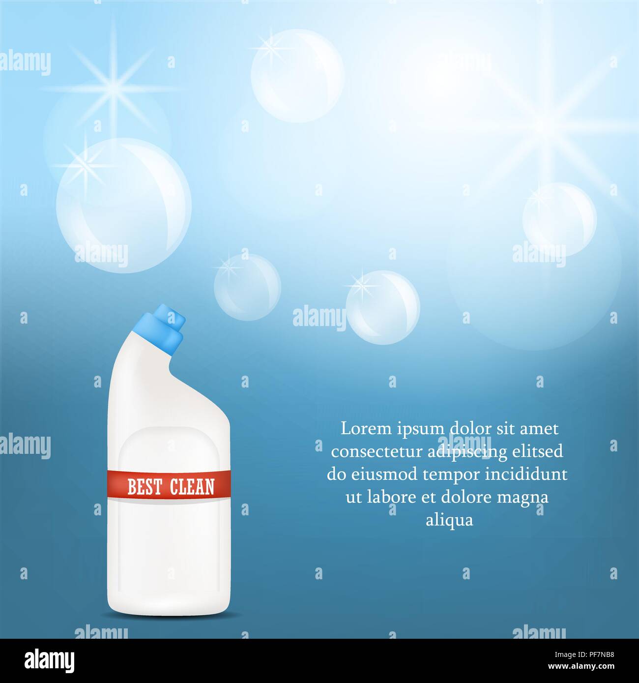 Best clean bottle detergent concept background, realistic style Stock ...