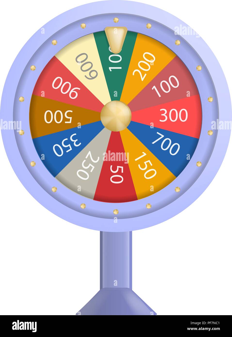 Colorful lucky casino wheel mockup, realistic style Stock Vector Image ...