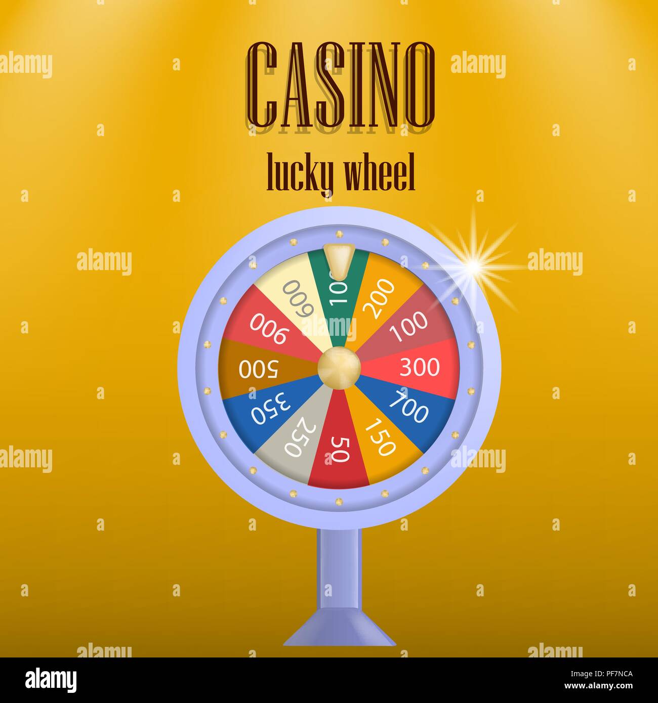 Casino lucky wheel concept background, realistic style Stock Vector ...