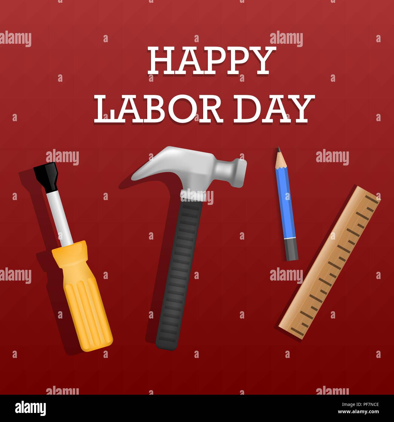 Happy labor day concept background, realistic style Stock Vector Image ...