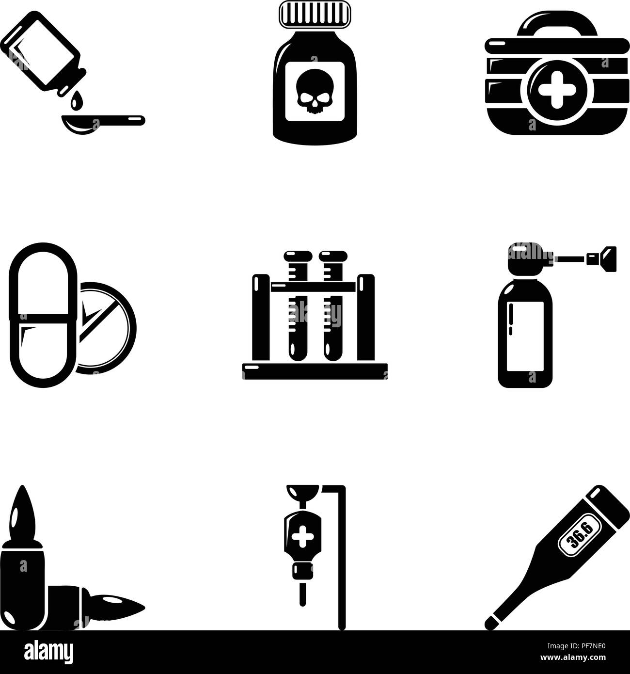 Fumes icons set, simple style Stock Vector Image & Art - Alamy