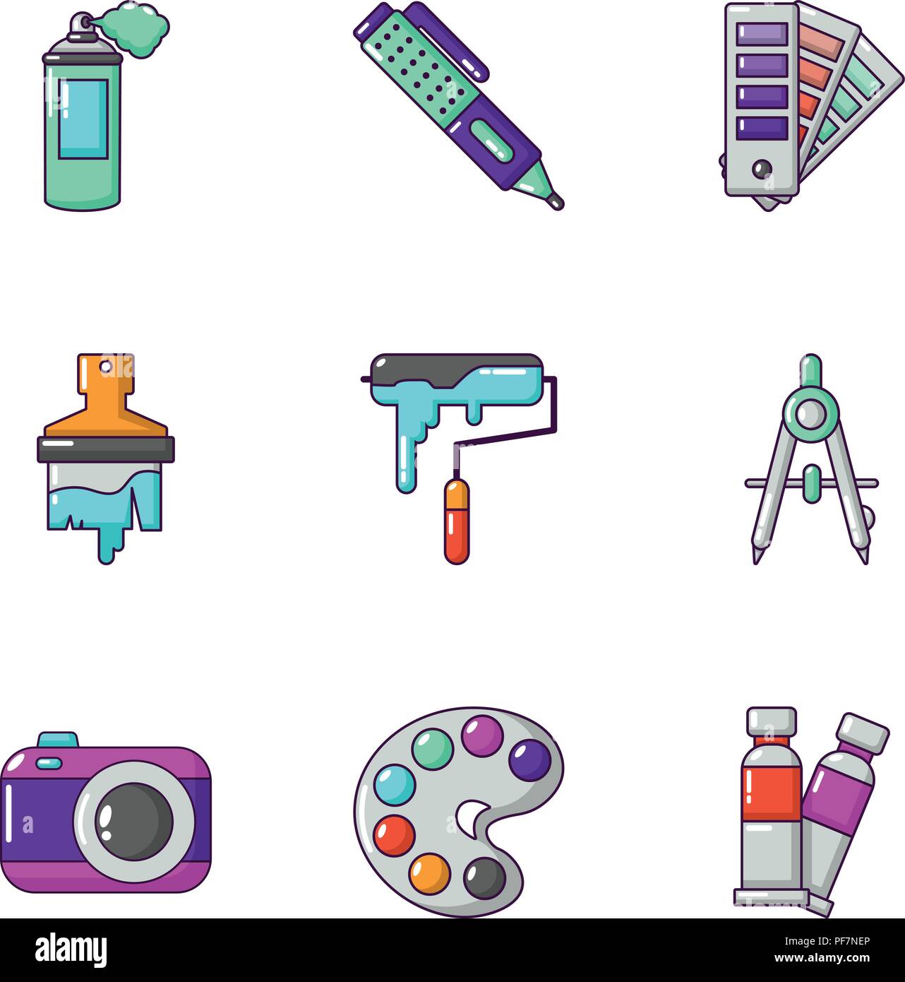 Shade icons set, cartoon style Stock Vector Image & Art - Alamy