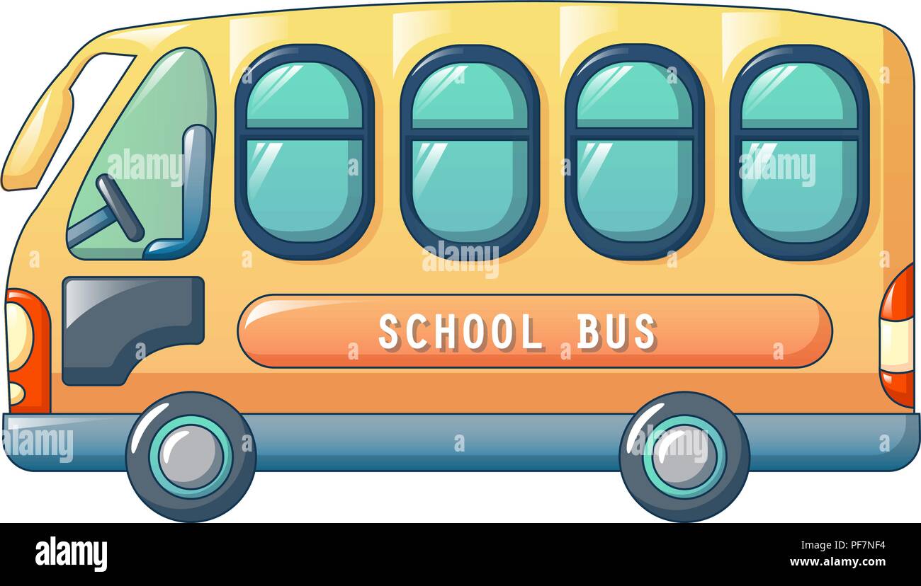 Small city school bus icon, cartoon style Stock Vector Image & Art - Alamy
