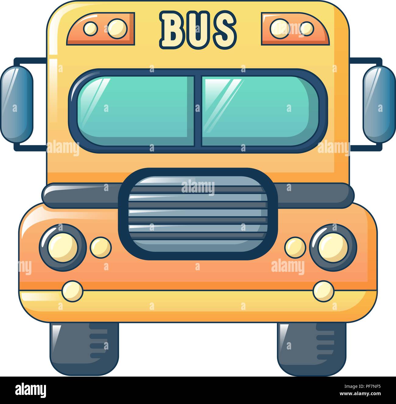 American kid school bus icon, cartoon style Stock Vector Image & Art ...