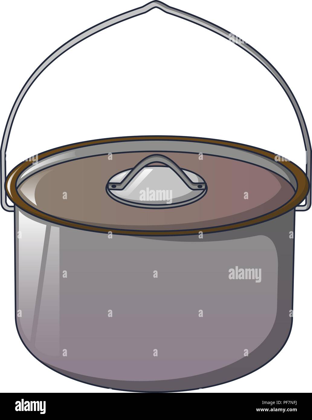 Metal cauldron for camp icon, cartoon style Stock Vector Image & Art ...