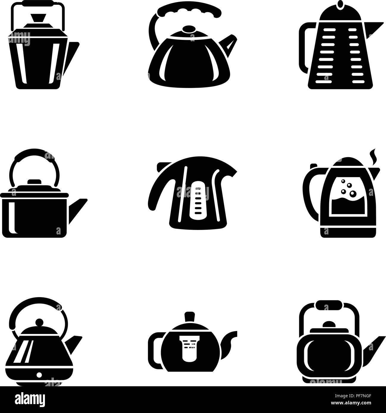 Modern teapot icons set, simple style Stock Vector Image & Art - Alamy