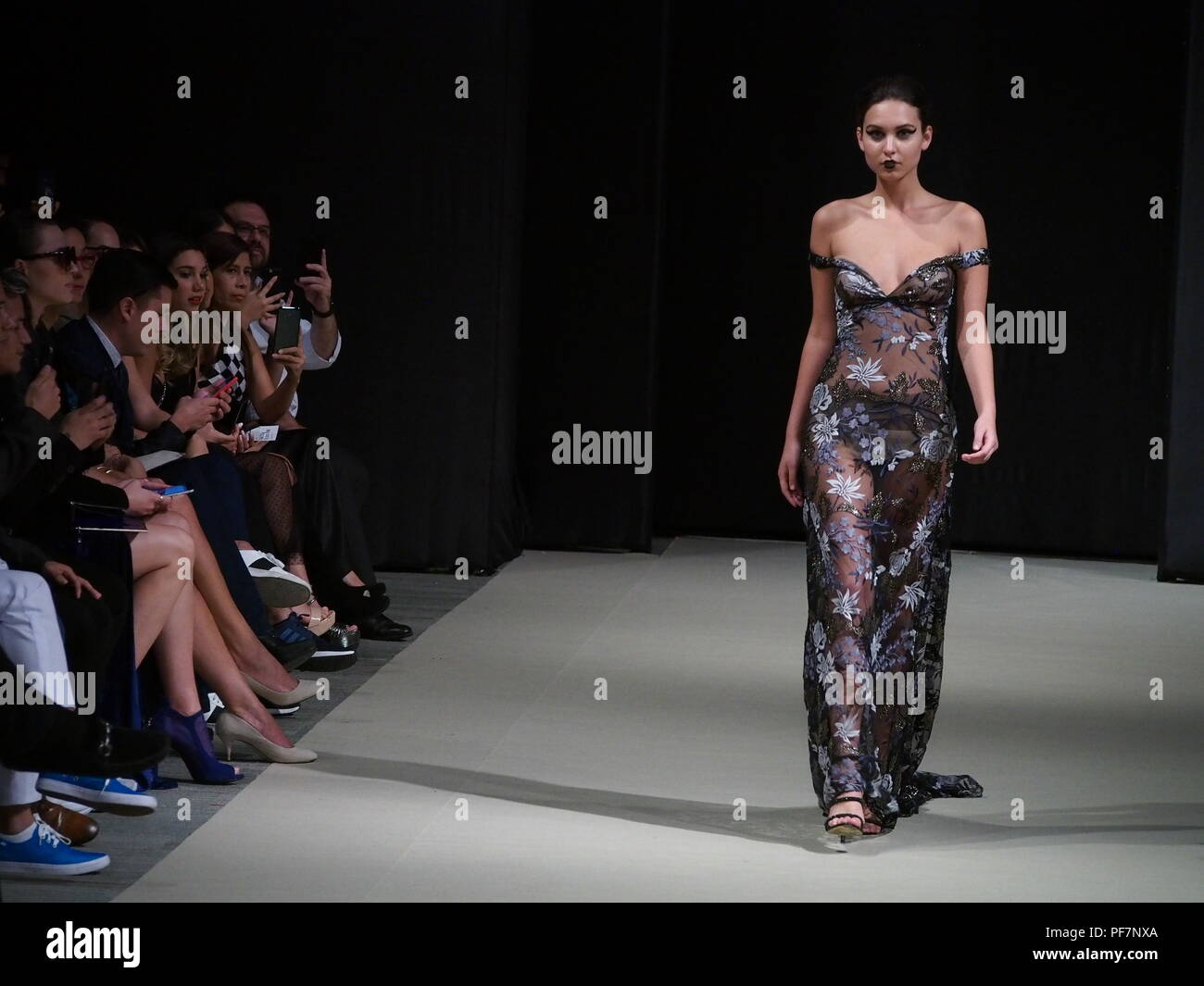 A model walks the runway wearing a design of Christian Vera during the ...