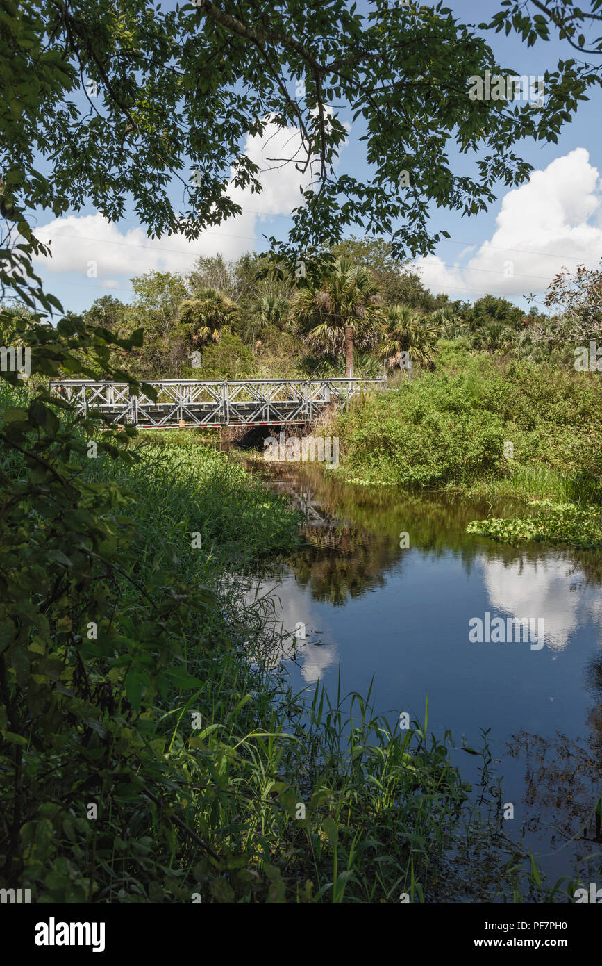 Scenic Small River Bridge Stock Photo - Alamy