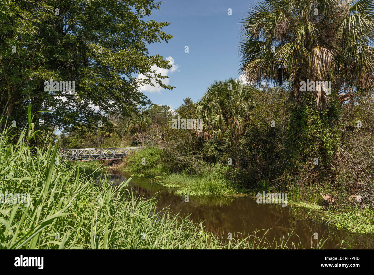 Scenic Small River Bridge Stock Photo - Alamy