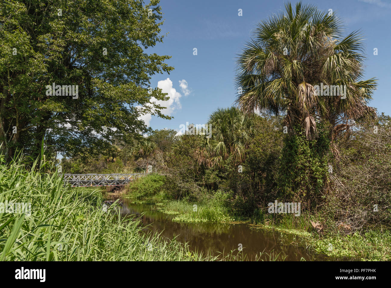 Scenic Small River Bridge Stock Photo - Alamy