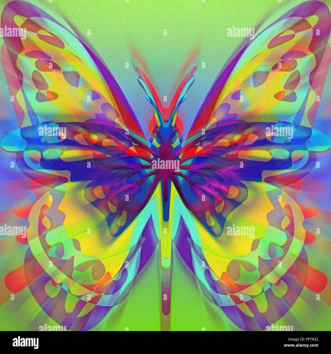 Ornate, multi-colored cutout butterflies make beautiful abstracts Stock ...
