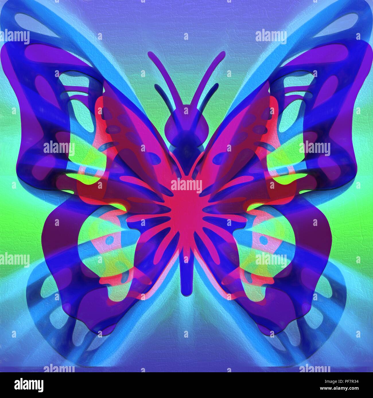 Ornate, multi-colored cutout butterflies make beautiful abstracts Stock ...