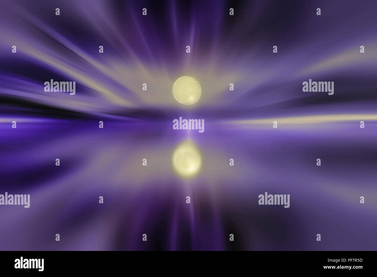 A fractal landscape abstract depicitng the simple elements of a rising ...