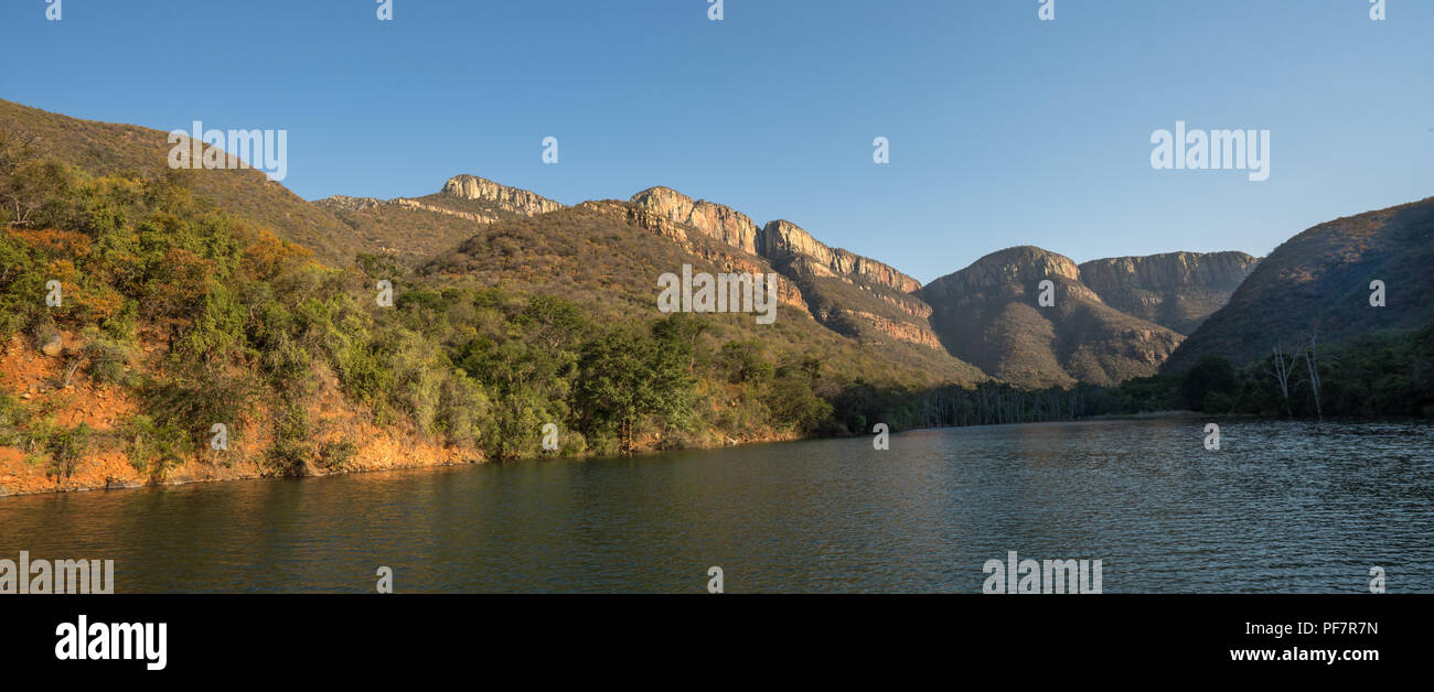 Blyde River dam in south africa with a view from the lake Stock Photo ...