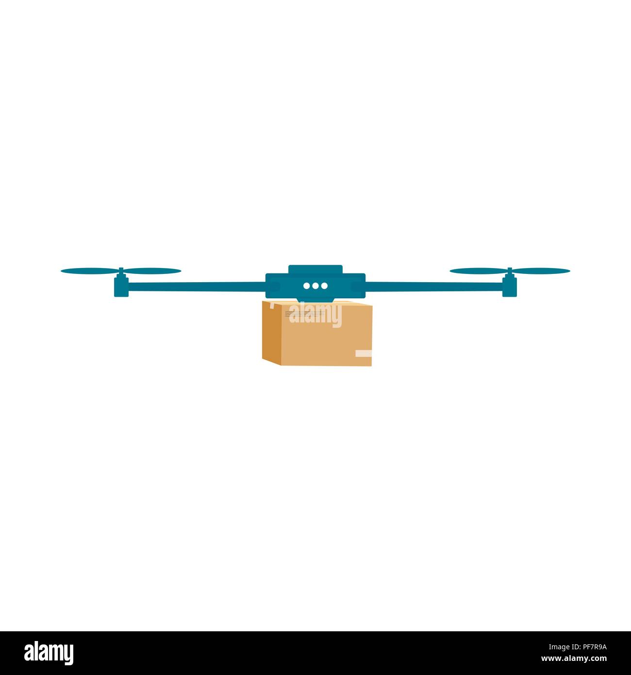 Logistics and delivery icon service of helicopter with package isolated ...