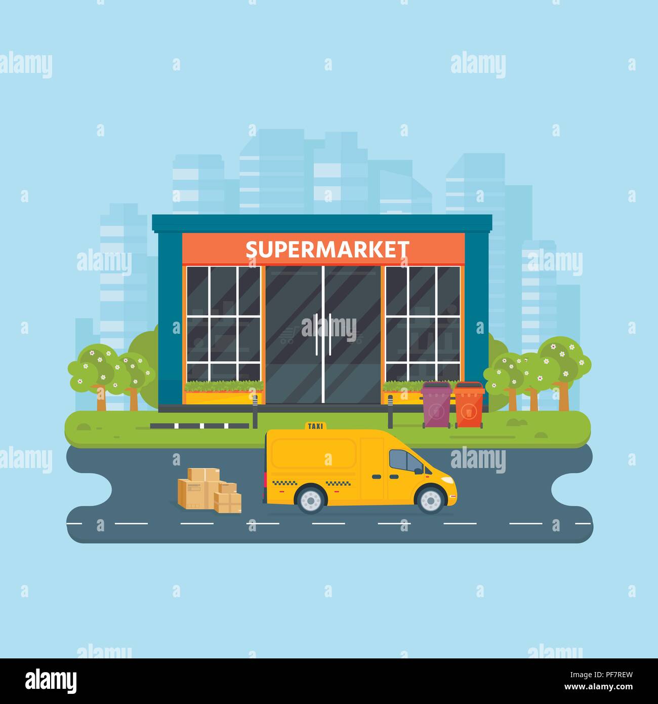 Business storefront facade Stock Vector Images - Alamy