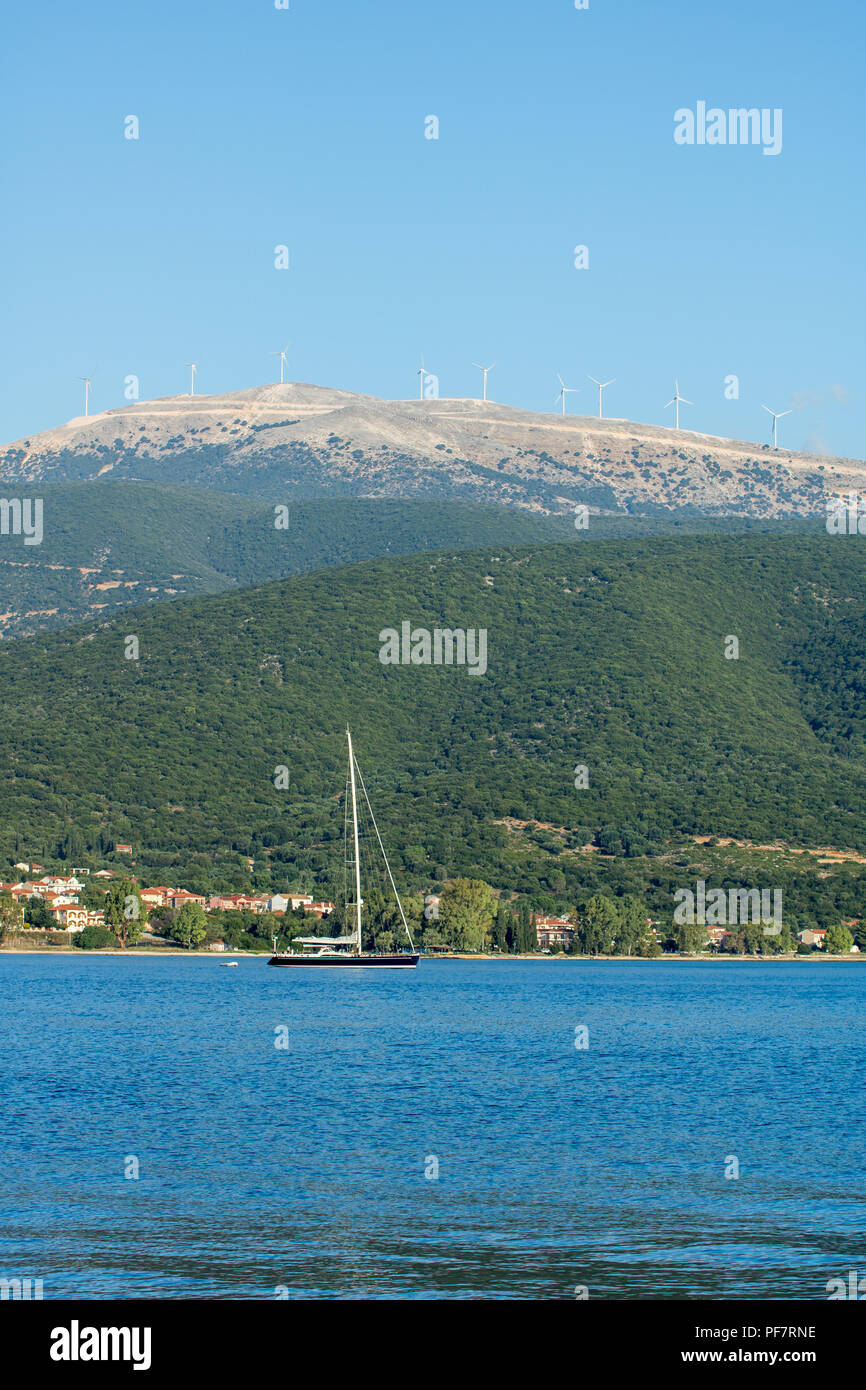 The bay and port of Sami, island Kefalonia, Greece Stock Photo - Alamy