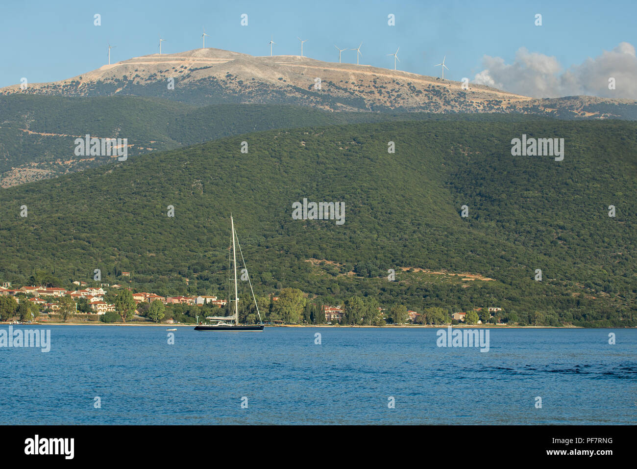 The bay and port of Sami, island Kefalonia, Greece Stock Photo - Alamy