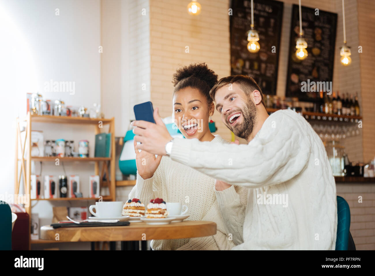 Funny selfie with dog hi-res stock photography and images - Alamy