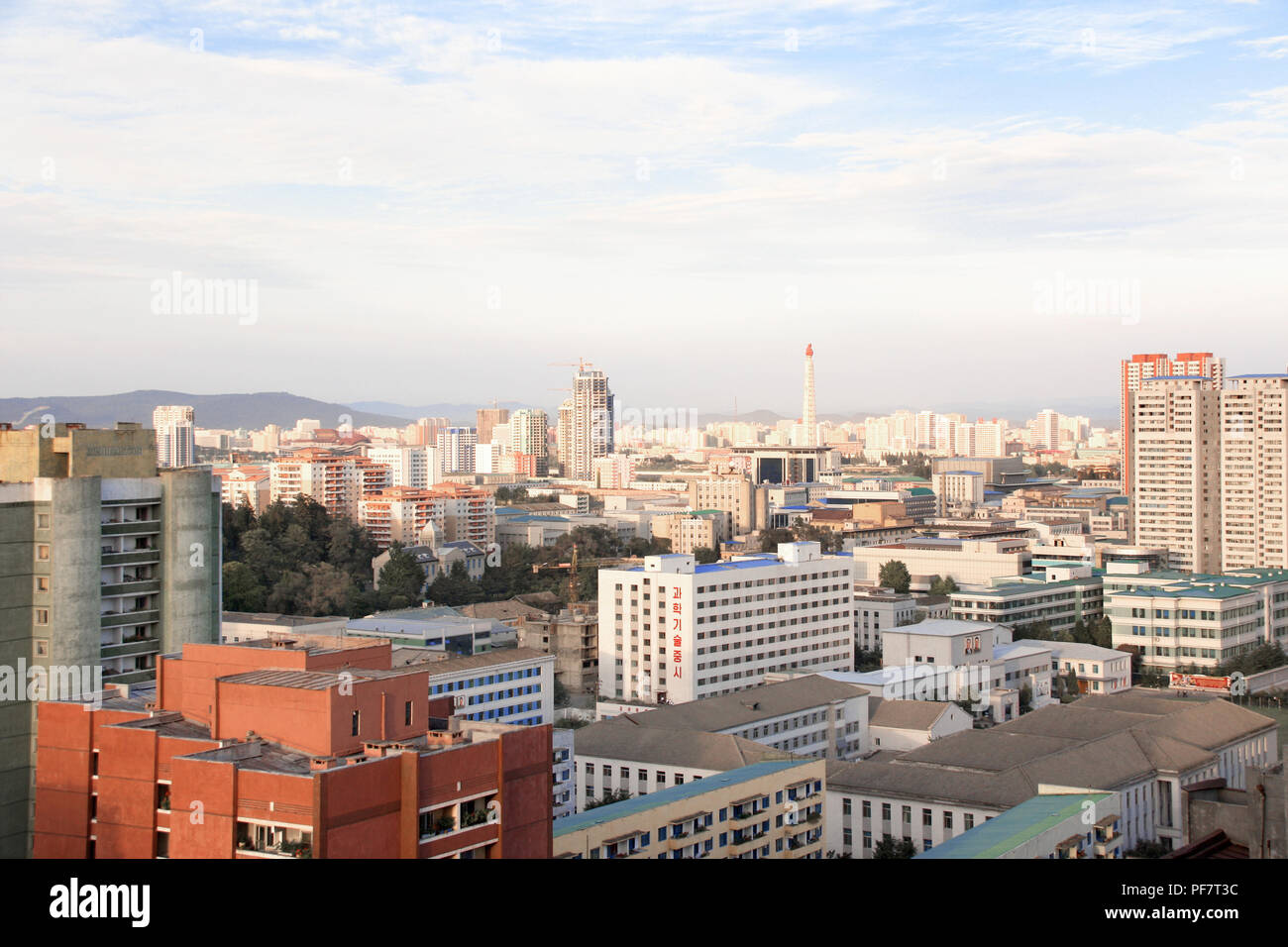 Aerial view of Pyongyang - capital city of the DPRK, North Korea Stock ...